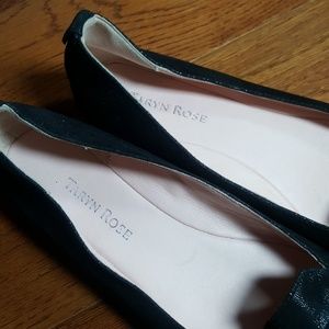 Taryn Rose | Shoes | Taryn Rose Sparkly Black Leather Low Wedge | Poshmark